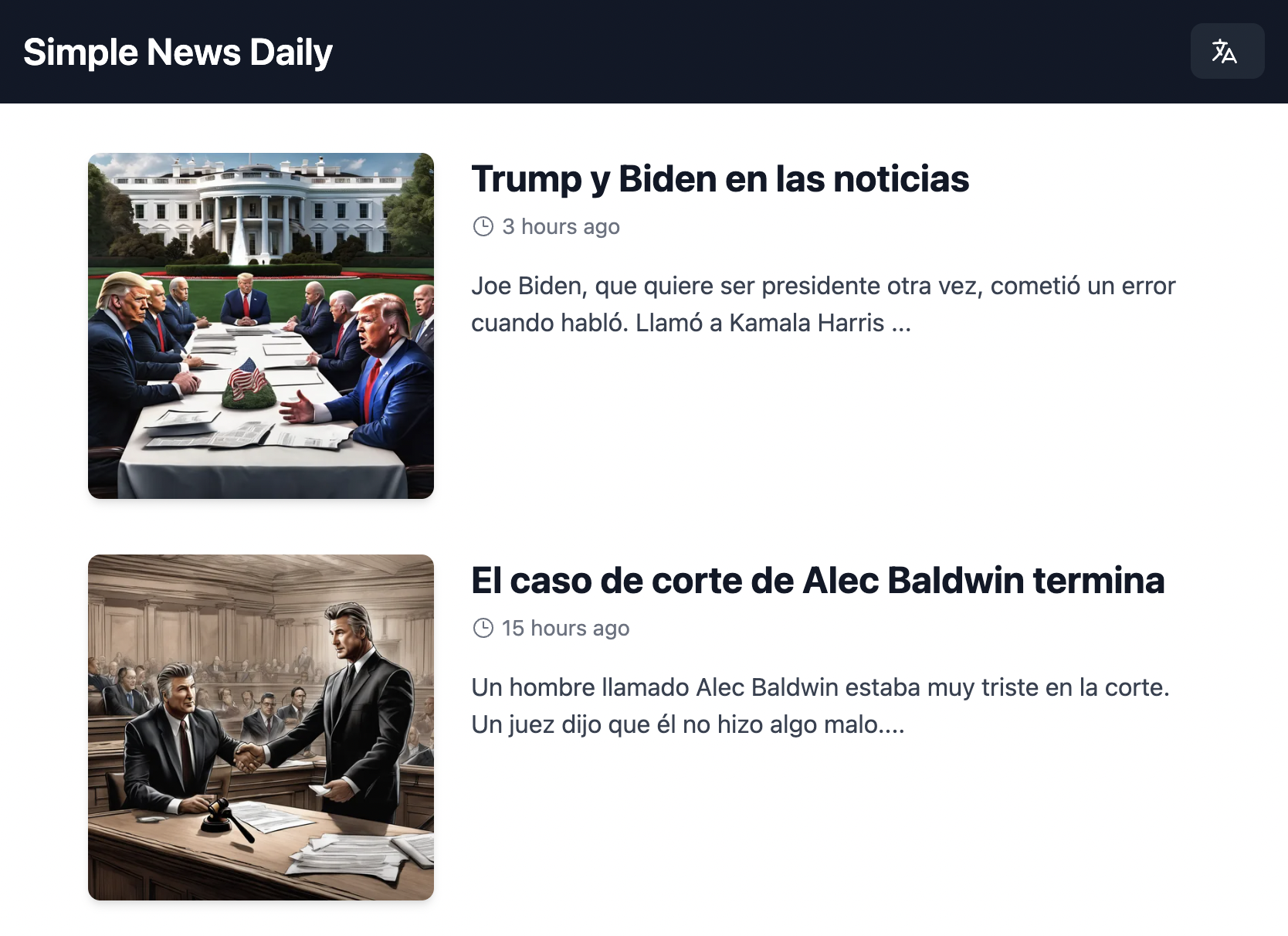 Spanish - Simple News Daily